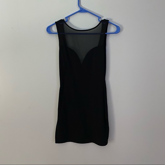 Dresses | Short Black Sheer Chest Dress | Poshmark